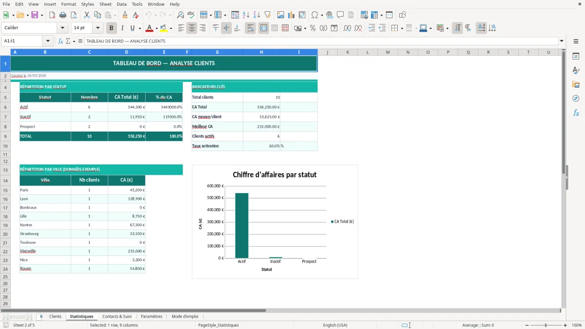 Fichier Client Excel - Modèle Gratuit à Télécharger (2026)